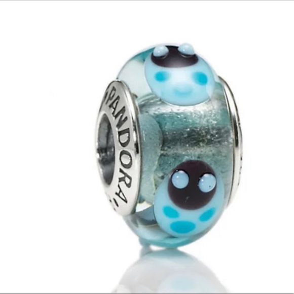 Pandora | Jewelry | Retired Pandora Blue Ladybug Murano Glass Charm ...